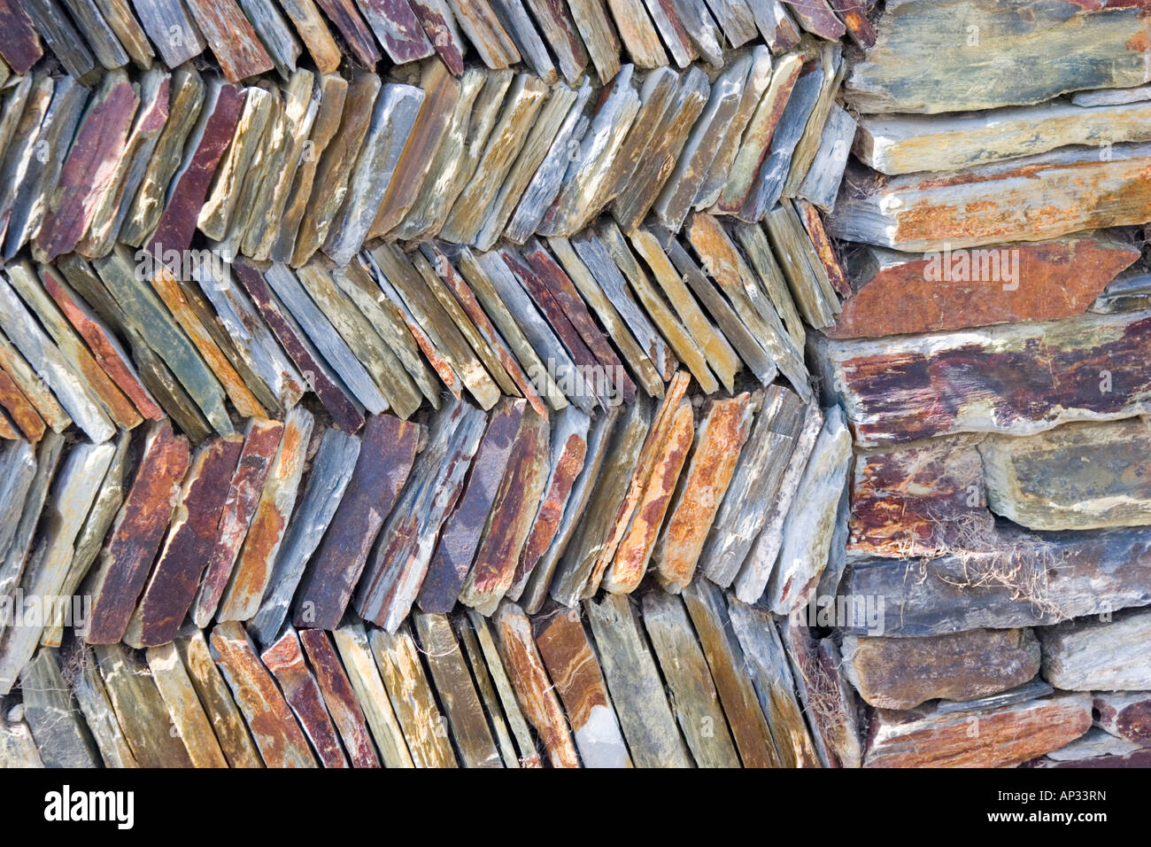 Cornish dry stone wall Stock Photo - Alamy