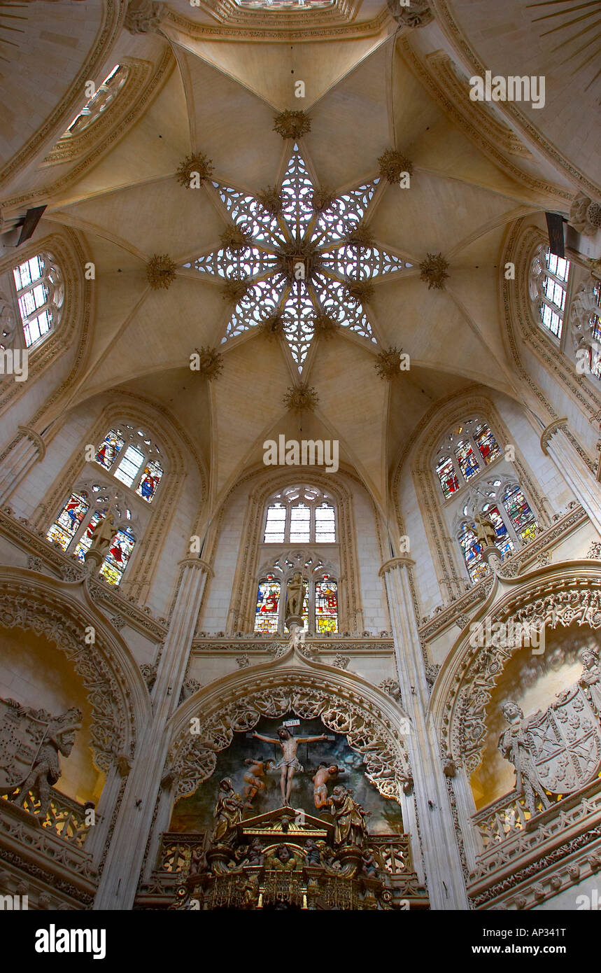 Dome of the chapel, cupola of the Capilla del Condestable in Cathedral ...
