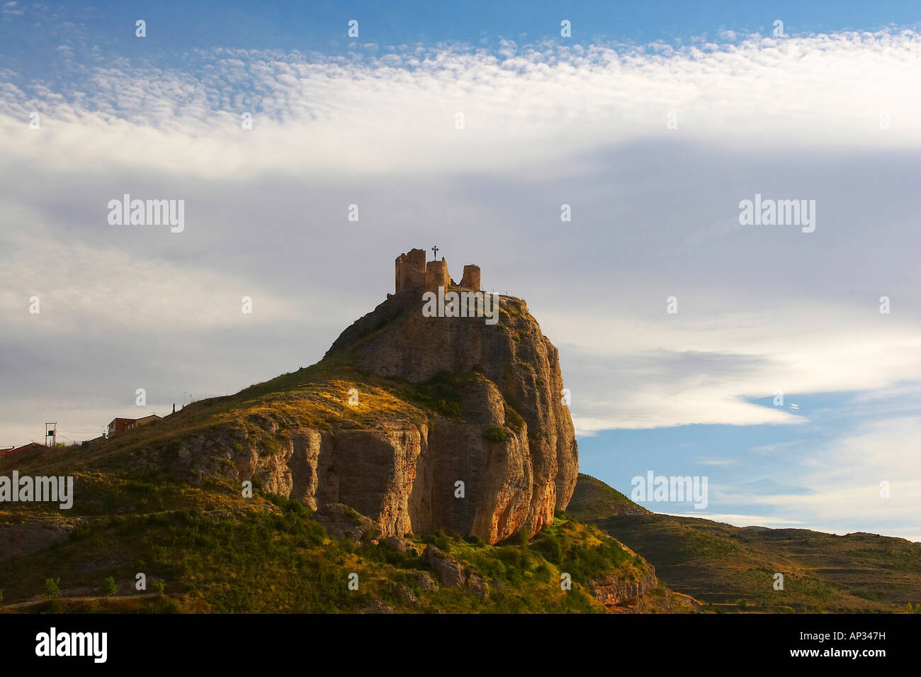 Ruins of a castle, 10 th century, Camino de Santiago, Clavijo, La Rioja ...