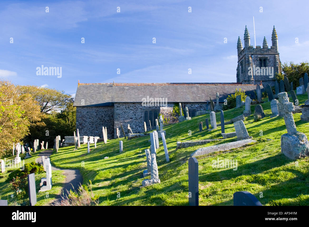 The church of St Gennys near Crackington Haven in Cornwall Stock Photo ...