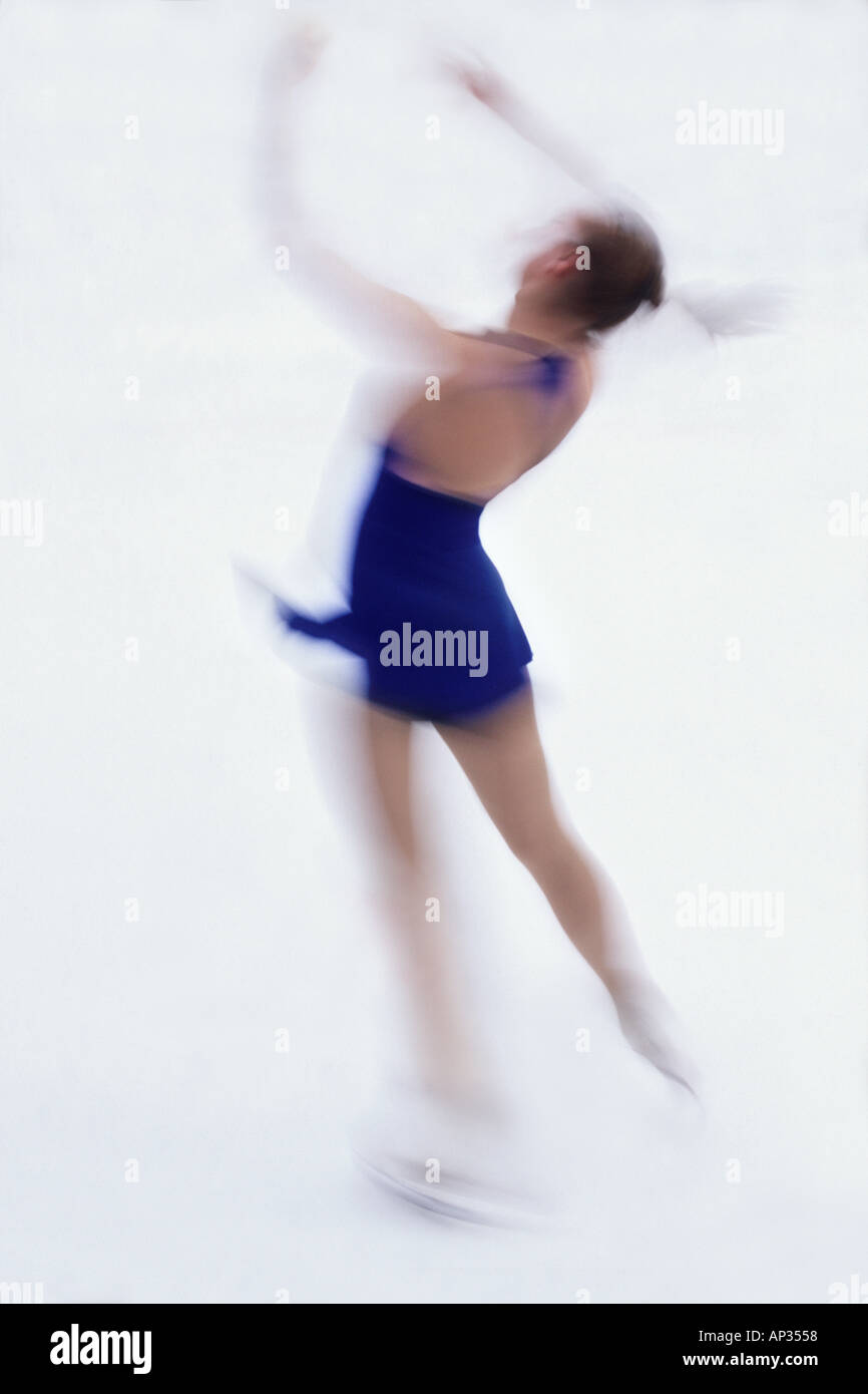 Ice skater spinning blur motion hi-res stock photography and images - Alamy