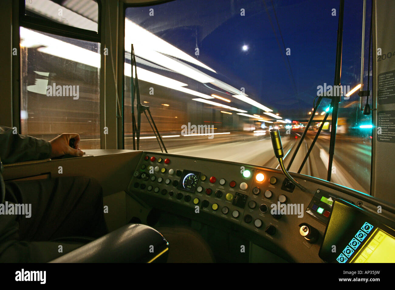 view from roof of moving tram, speed, mobility, local public transport ...