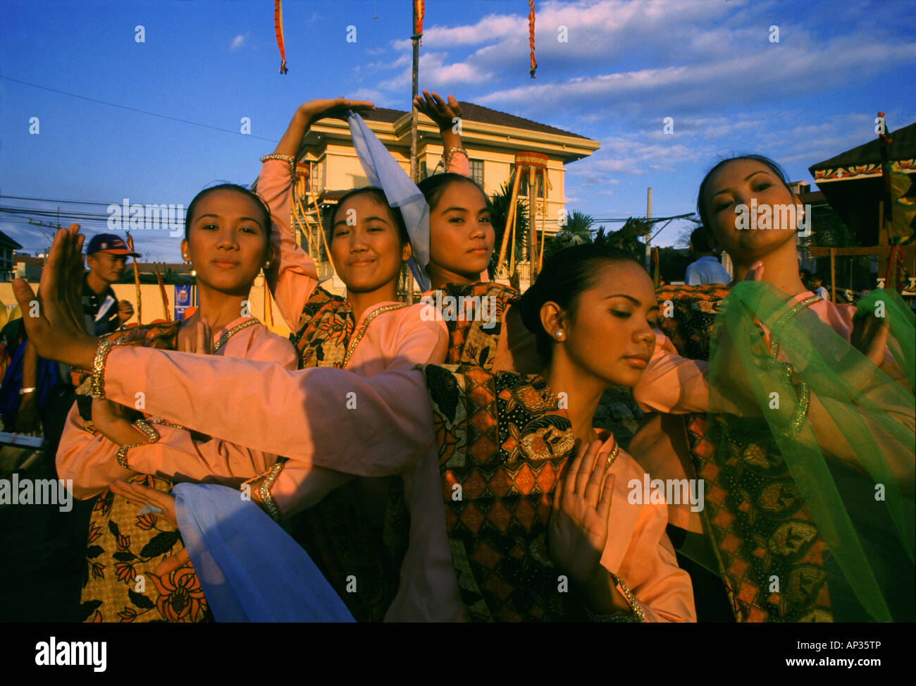 Dancers in Intramuros, Manila, Luzon Island, Philippines Stock Photo ...
