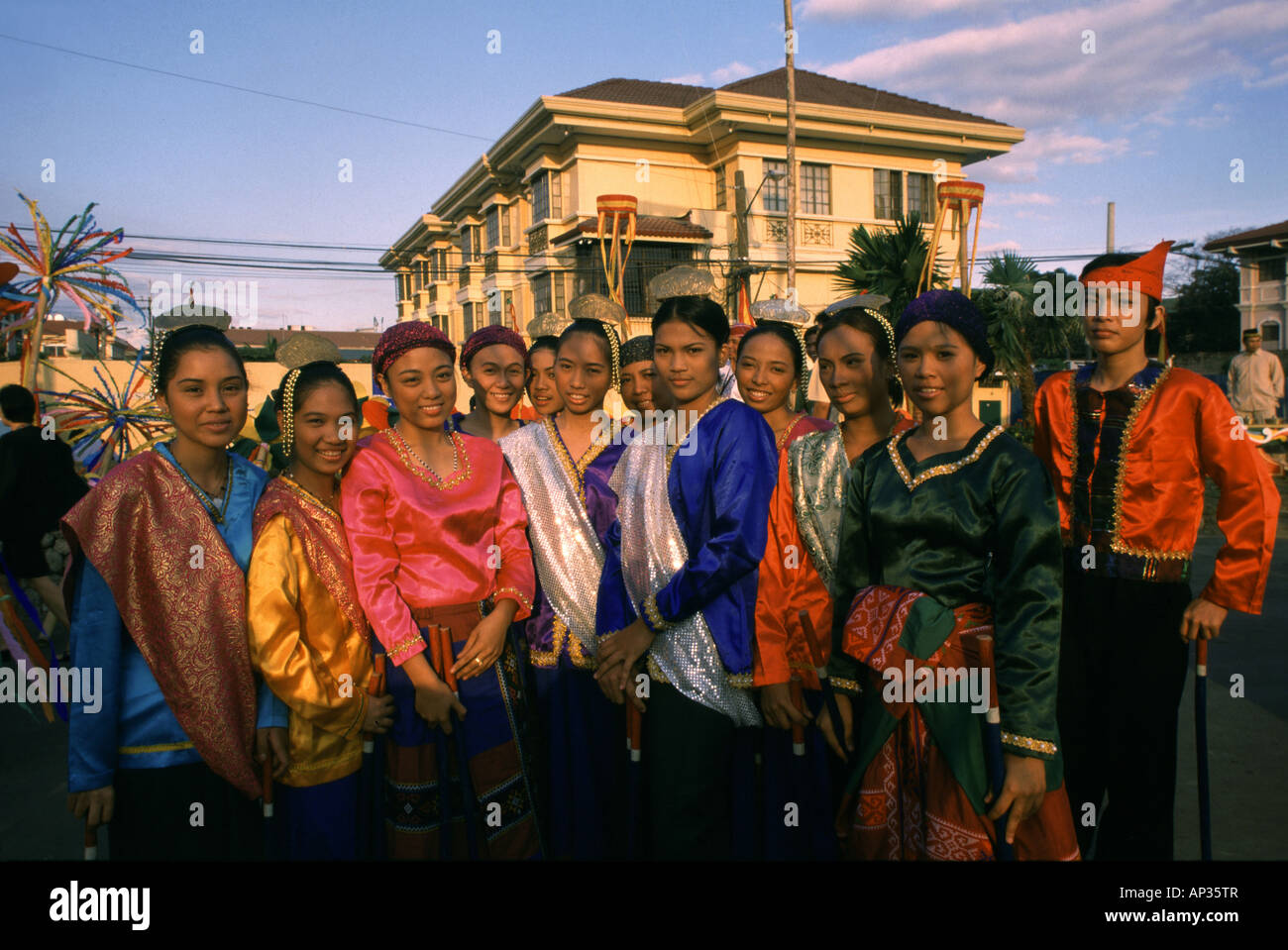 Dancers in Intramuros, Manila, Luzon Island, Philippines Stock Photo ...