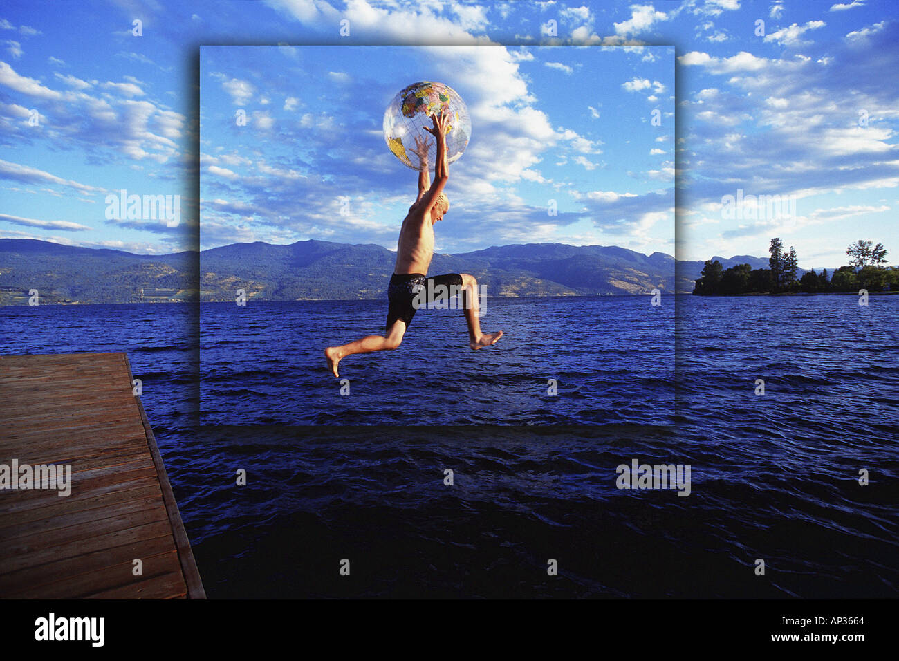 Summer camp lake dock hi-res stock photography and images - Alamy