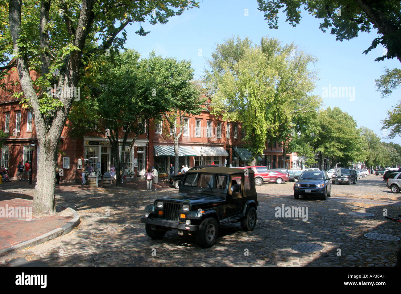 Main Street Nantucket Town Nantucket Island Cape Cod USA Stock Photo ...