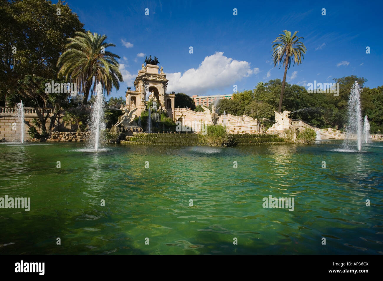 Cascada, Parc de la Ciutadella, world exhibition 1888, Barcelona, Spain ...