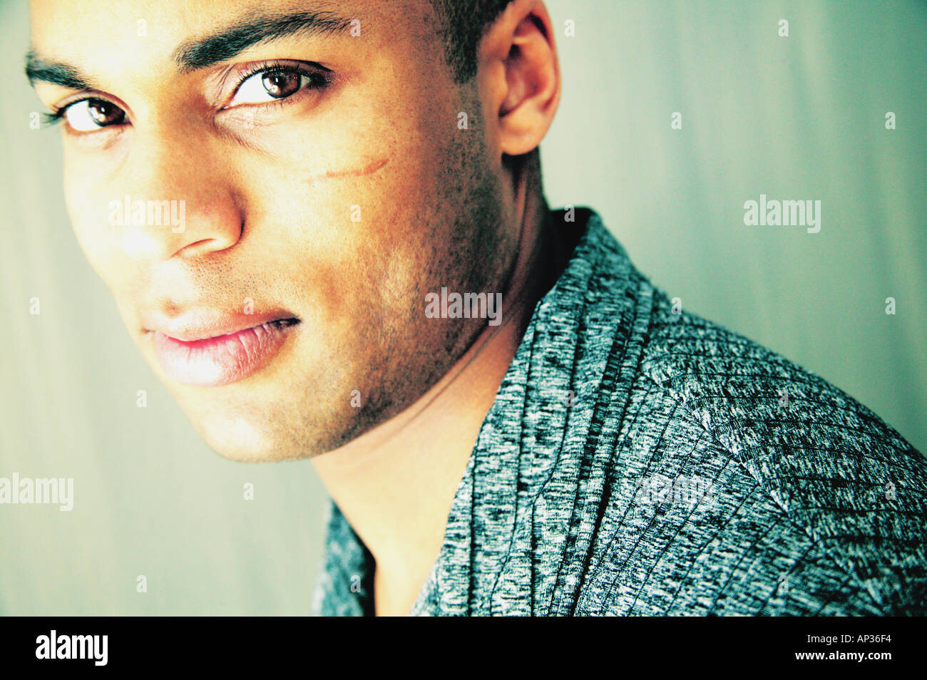 Young man scar on face hi-res stock photography and images - Alamy