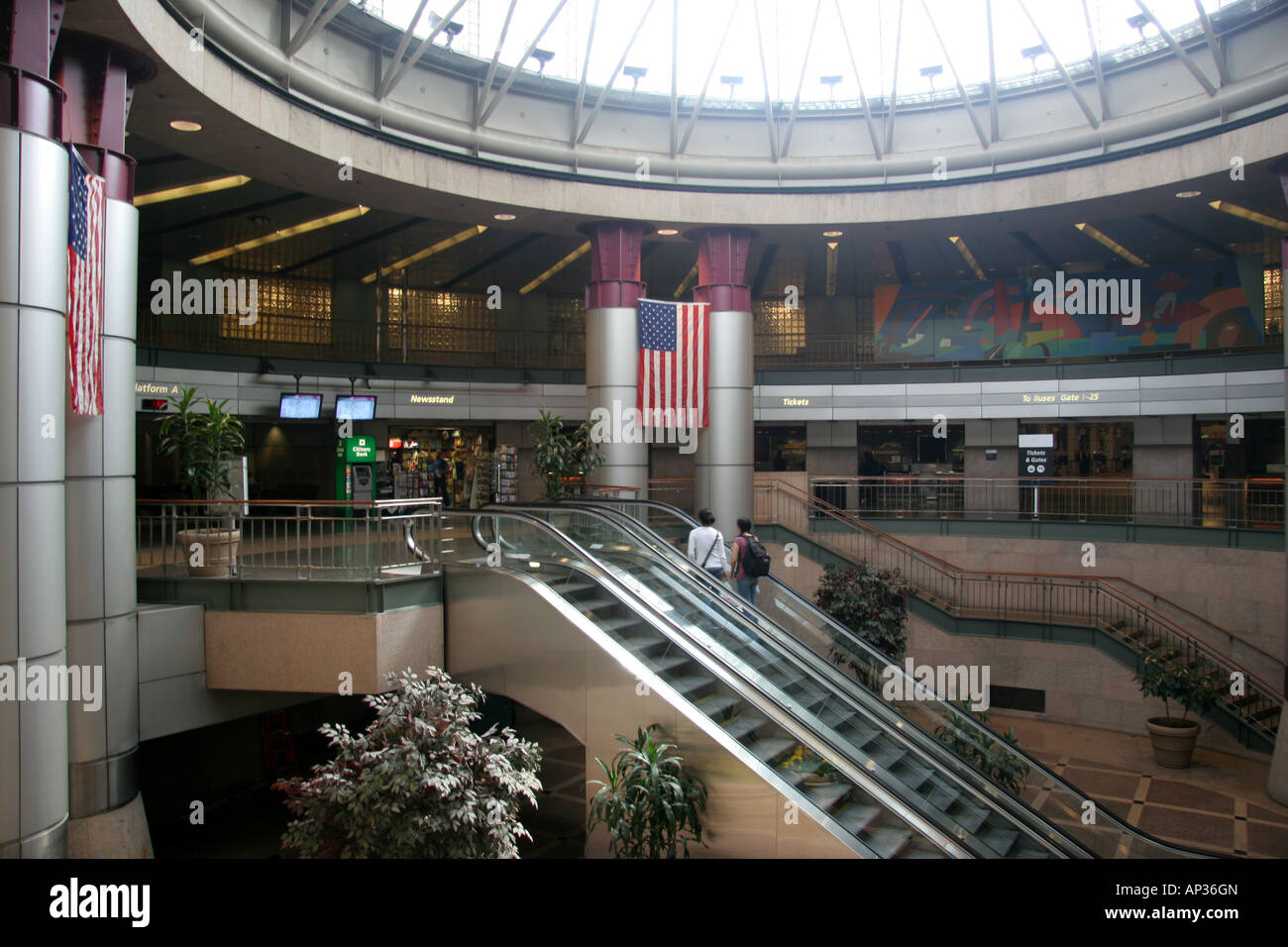 Interior of South Street bus station Boston Massachusetts USA Stock ...