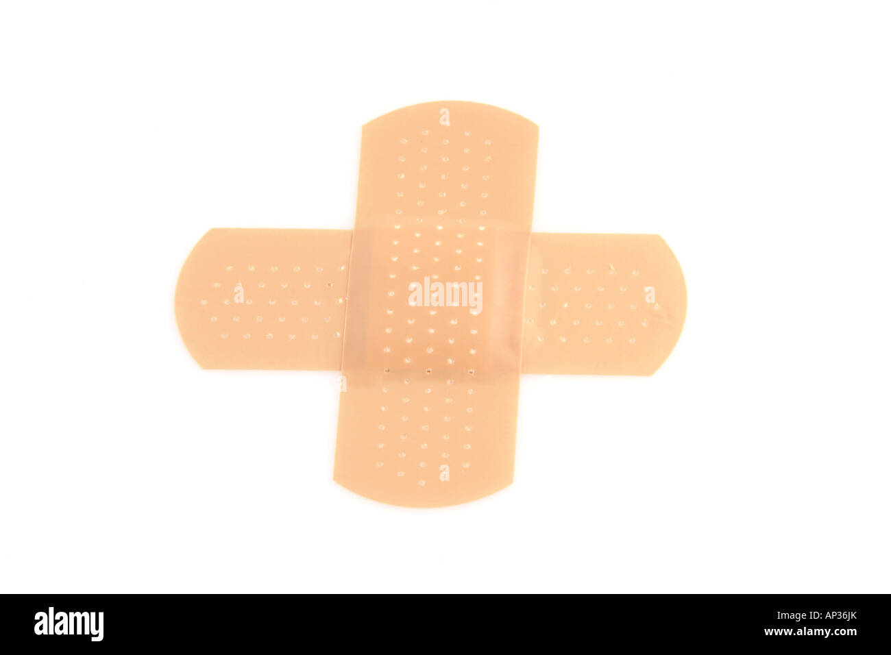 cross shape bandages isolated on white background health concepts Stock ...