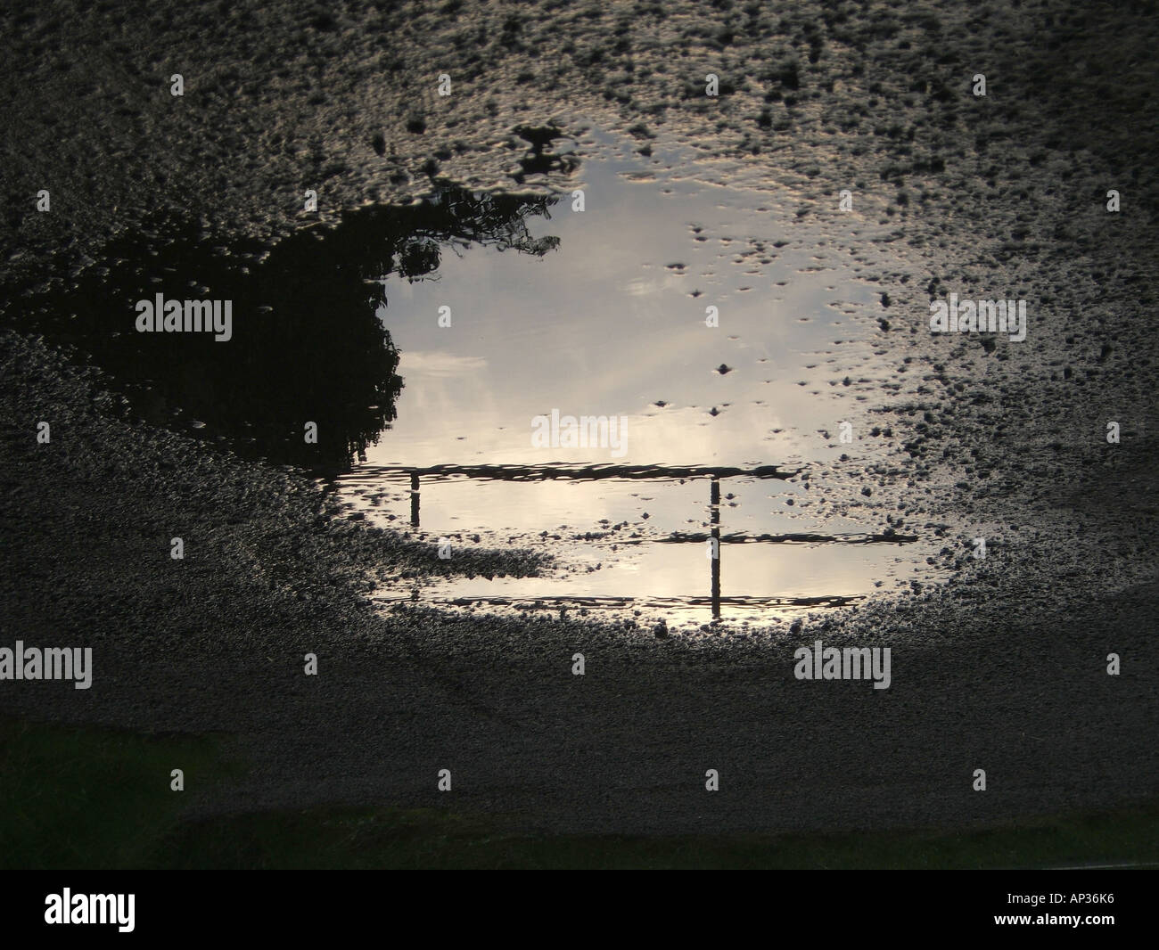 Reflected shadow of gate hi-res stock photography and images - Alamy