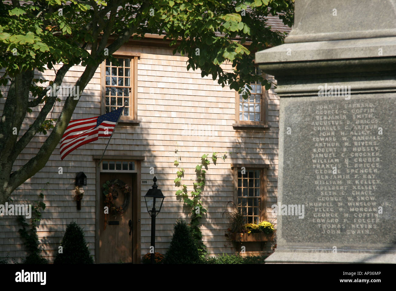 War Memorial in Nantucket Cape Cod Stock Photo - Alamy