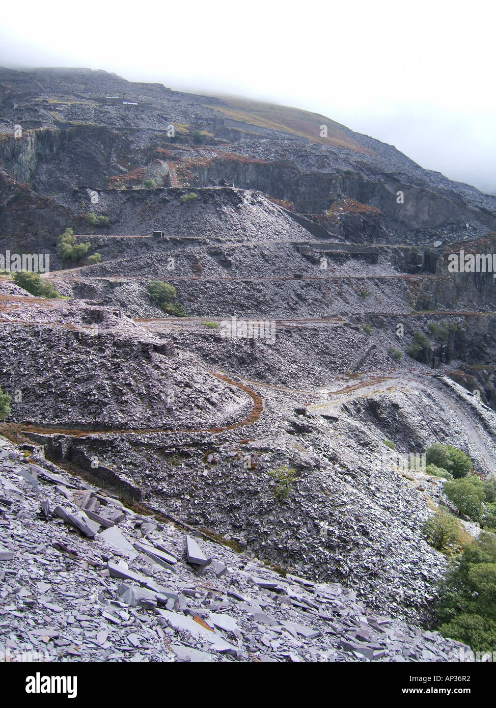 Dinorwic slate quarry incline hi-res stock photography and images - Alamy
