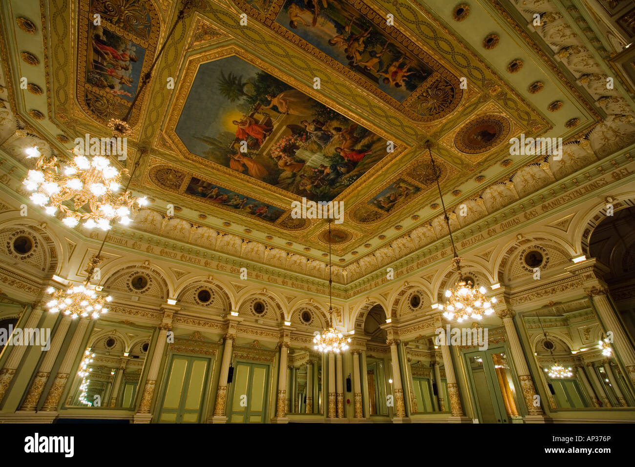 Hall of mirrors, Gran Teatre del Liceu, opera house, La Rambla, Ciutat ...