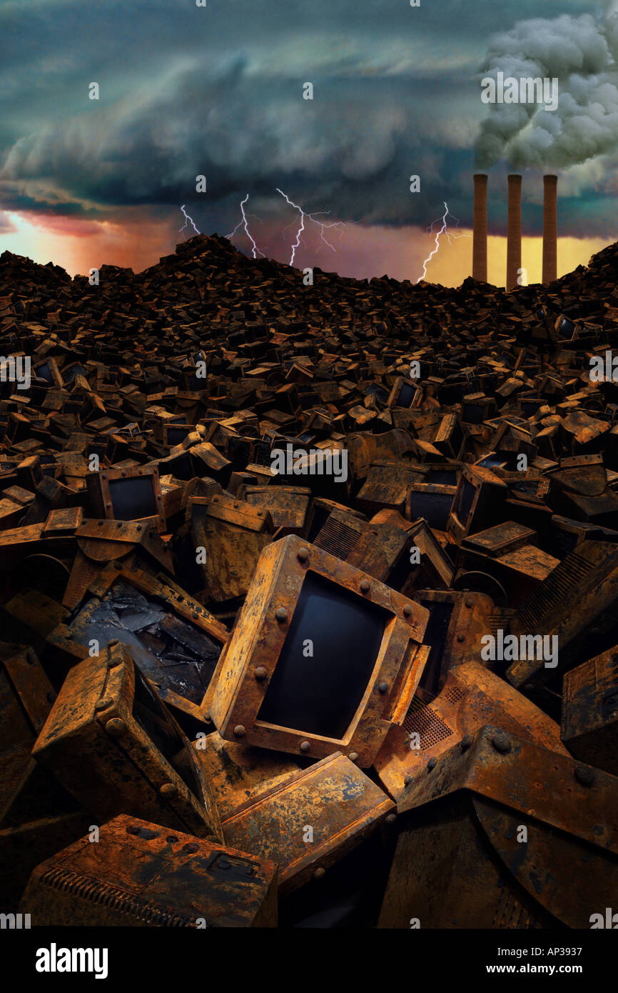 A junk pile of computers Stock Photo - Alamy