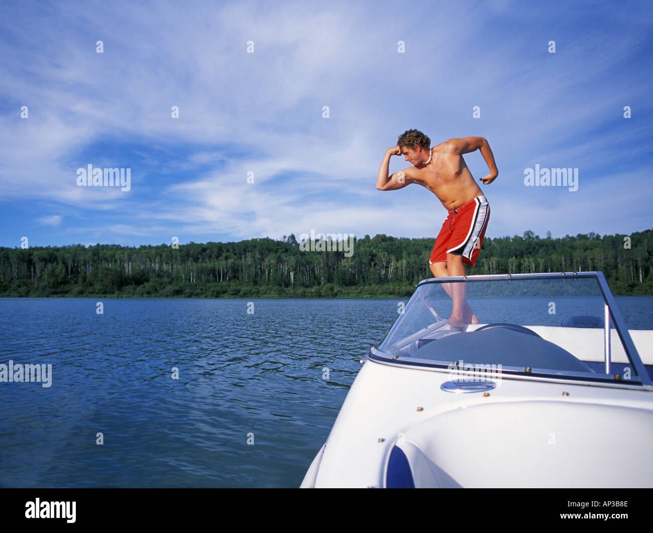 Boat pose man hi-res stock photography and images - Alamy