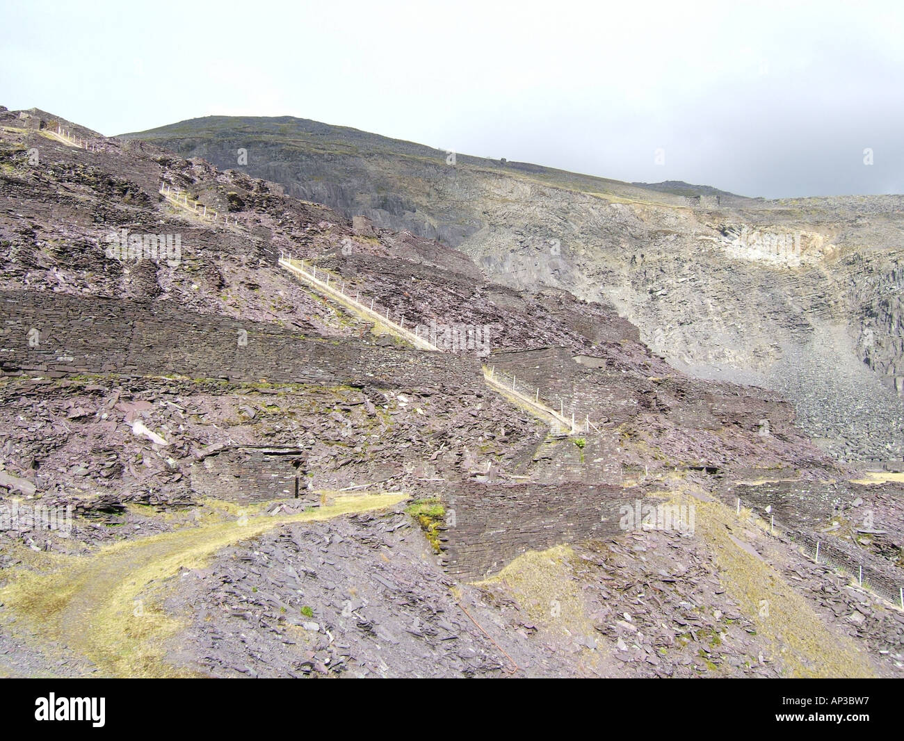 disused dinorwic slate quarry, snowdonia, wales Stock Photo - Alamy