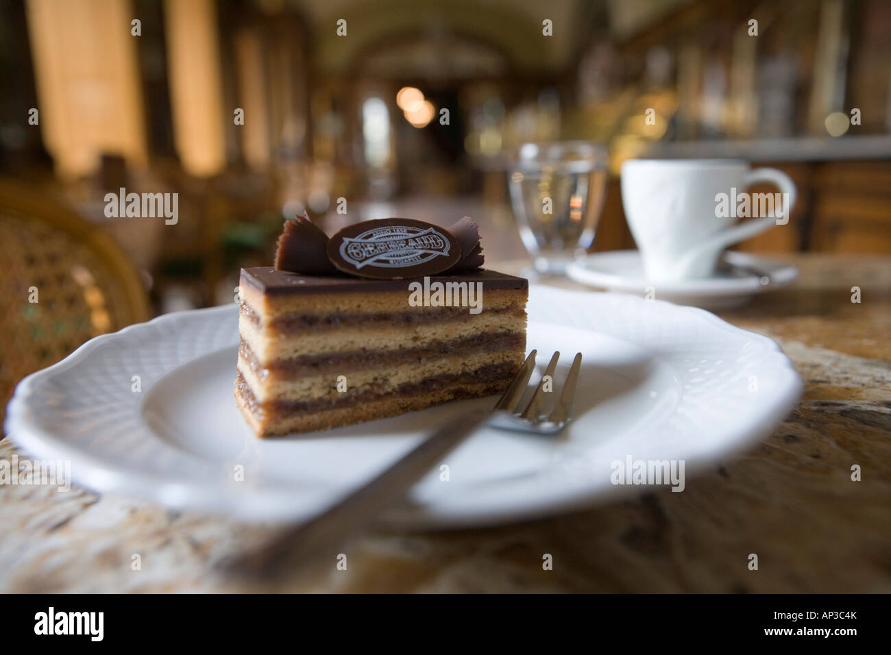 Gerbeaud Schnitte Cake at Gerbeaud Cafe, Pest, Budapest, Hungary Stock ...