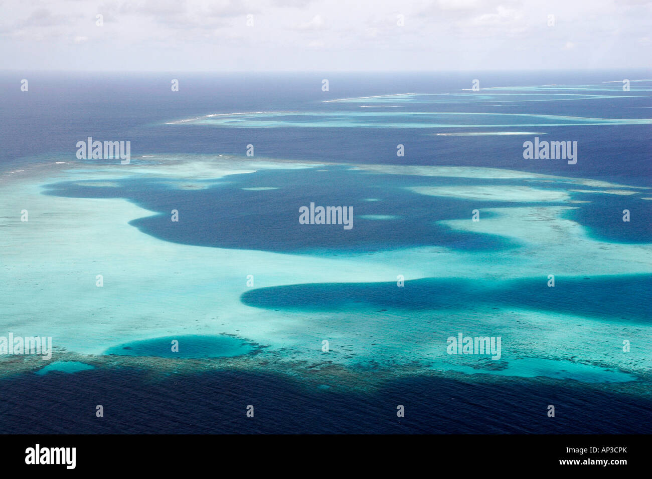 indian ocean the maldives from sea plane Stock Photo - Alamy