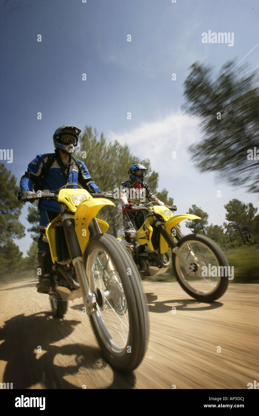 Two men driving motocross hi-res stock photography and images - Alamy