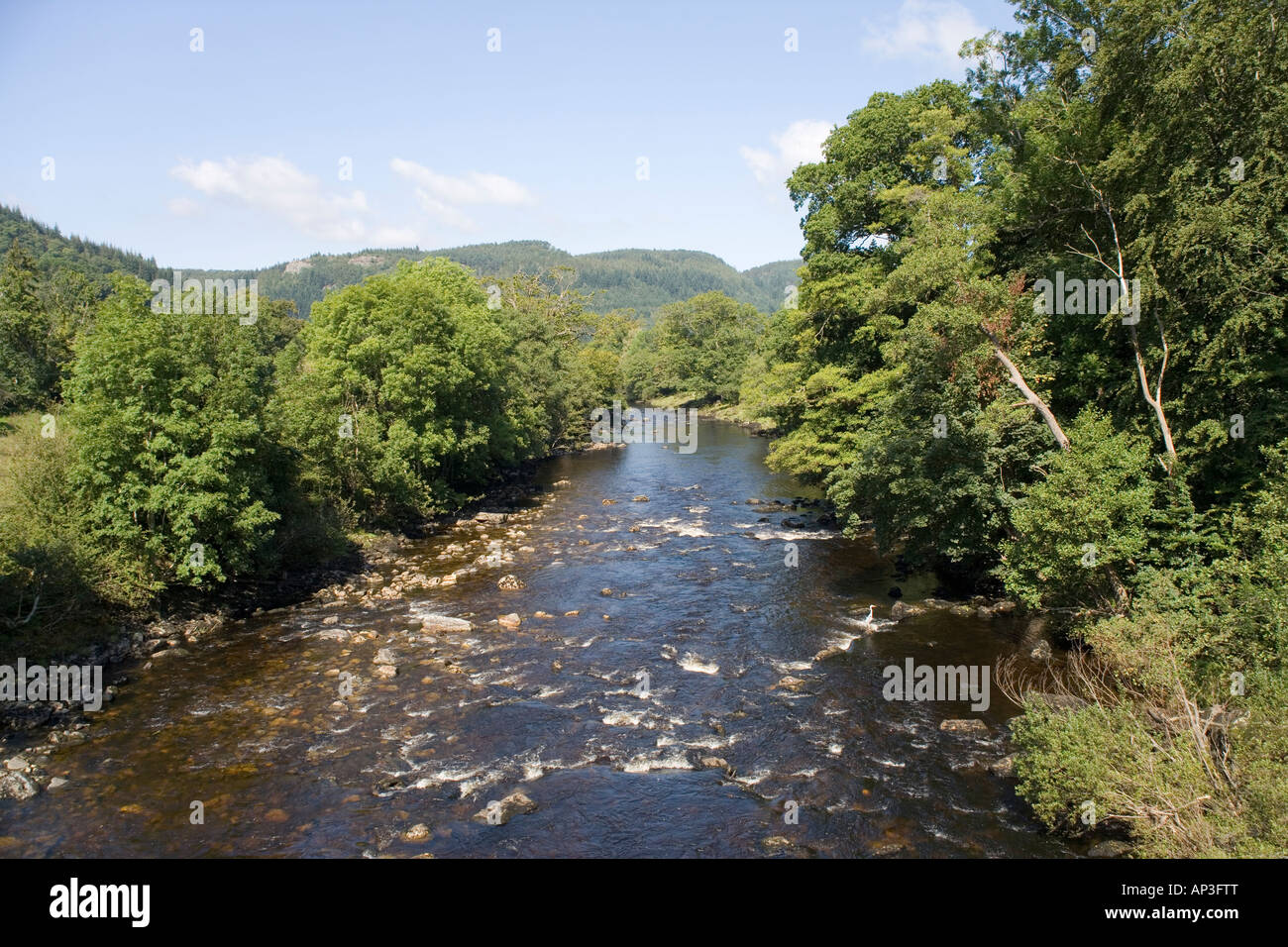 Conway River by Llanrwst village, Conway Valley, North Wales Stock ...