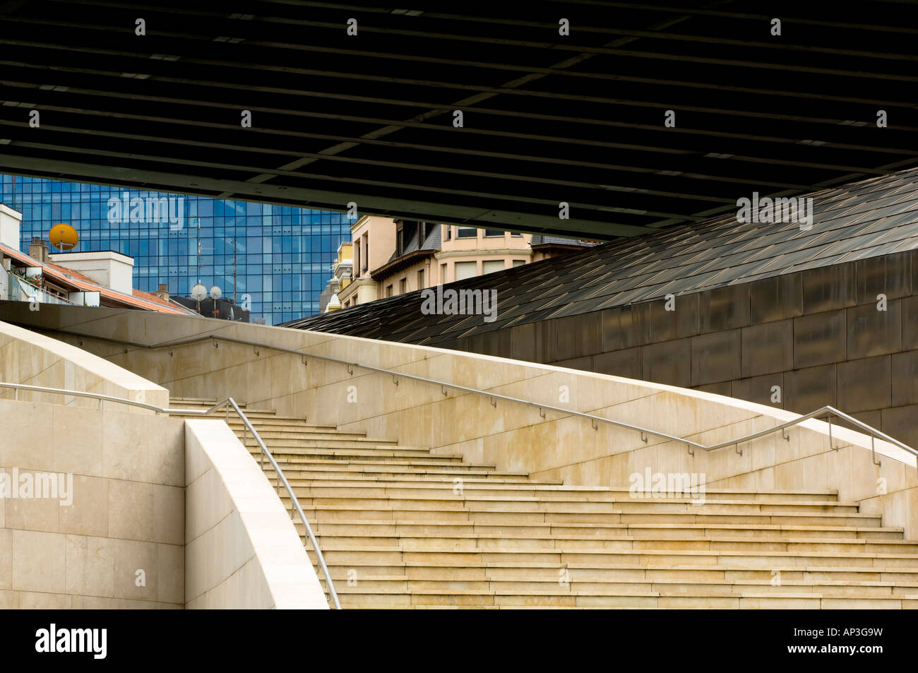 Staircase, Guggenheim Museum, Bilbao, Spain Stock Photo - Alamy
