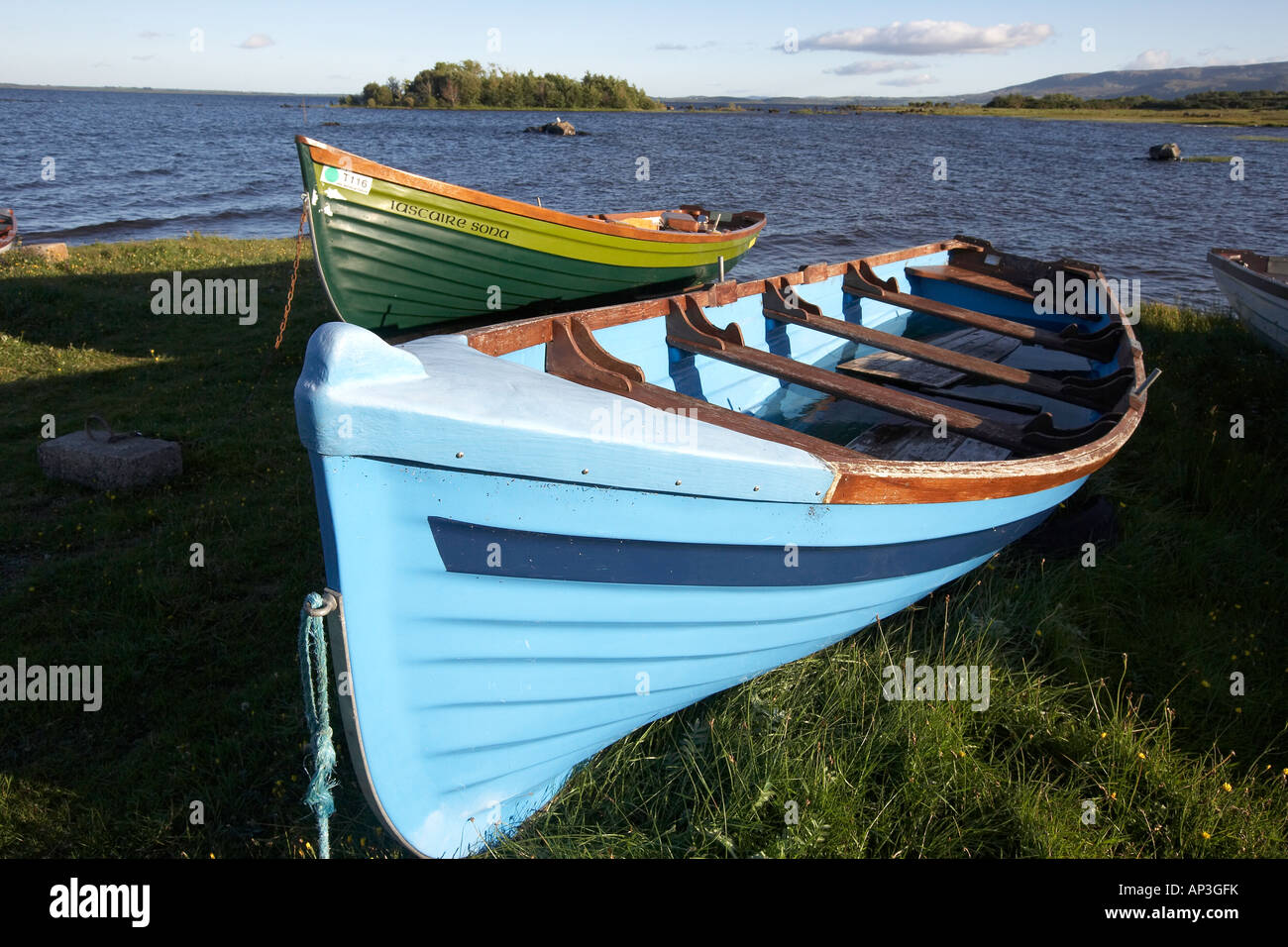 Fishing Boats on Lough Mask County Mayo Republic of Ireland Stock Photo ...