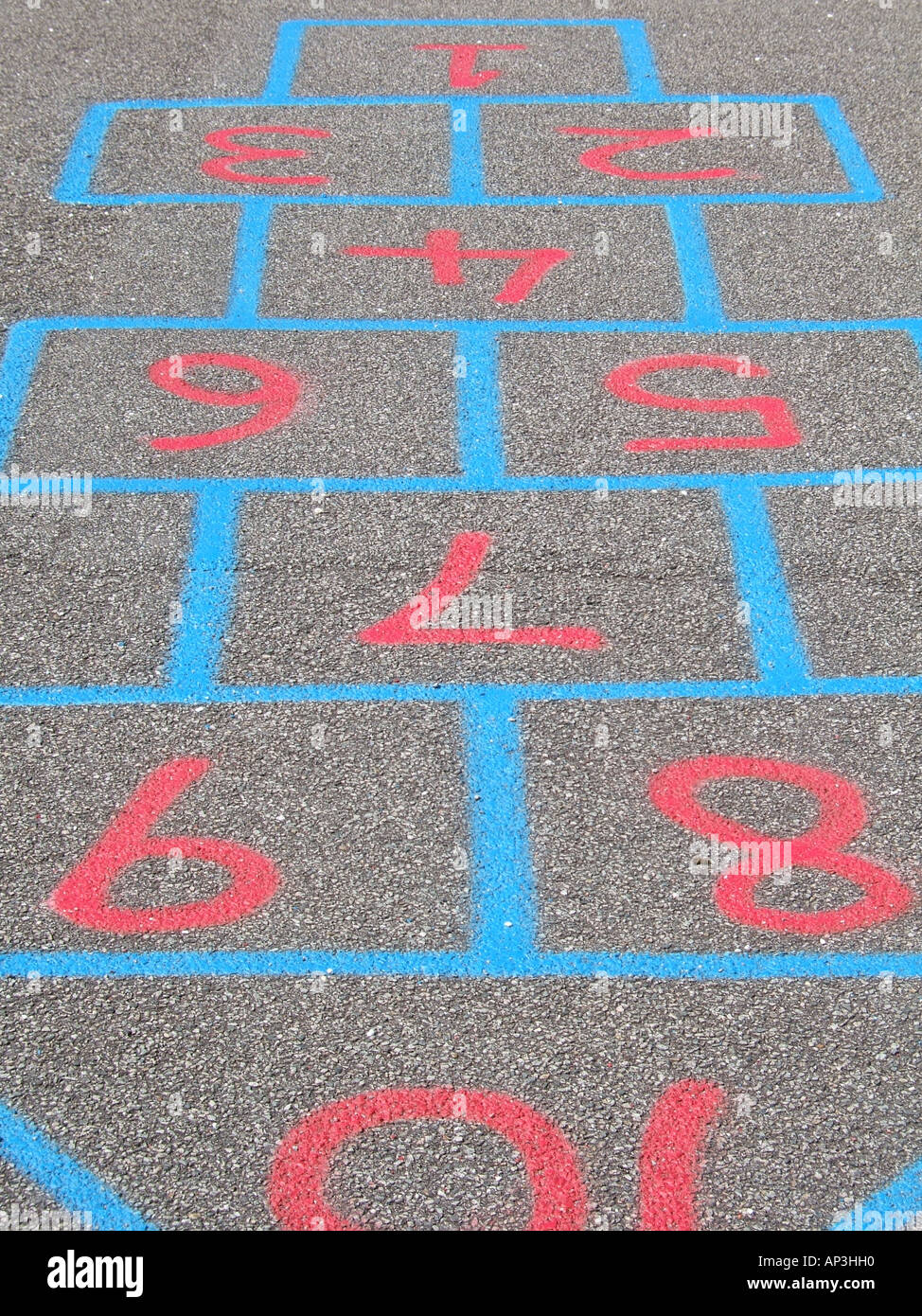 hopscotch game in playground Stock Photo - Alamy