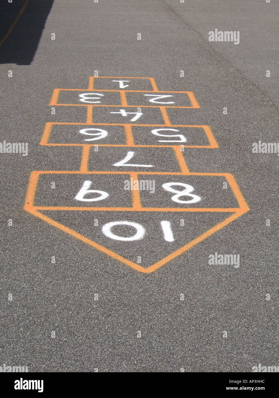 hopscotch game in playground Stock Photo - Alamy