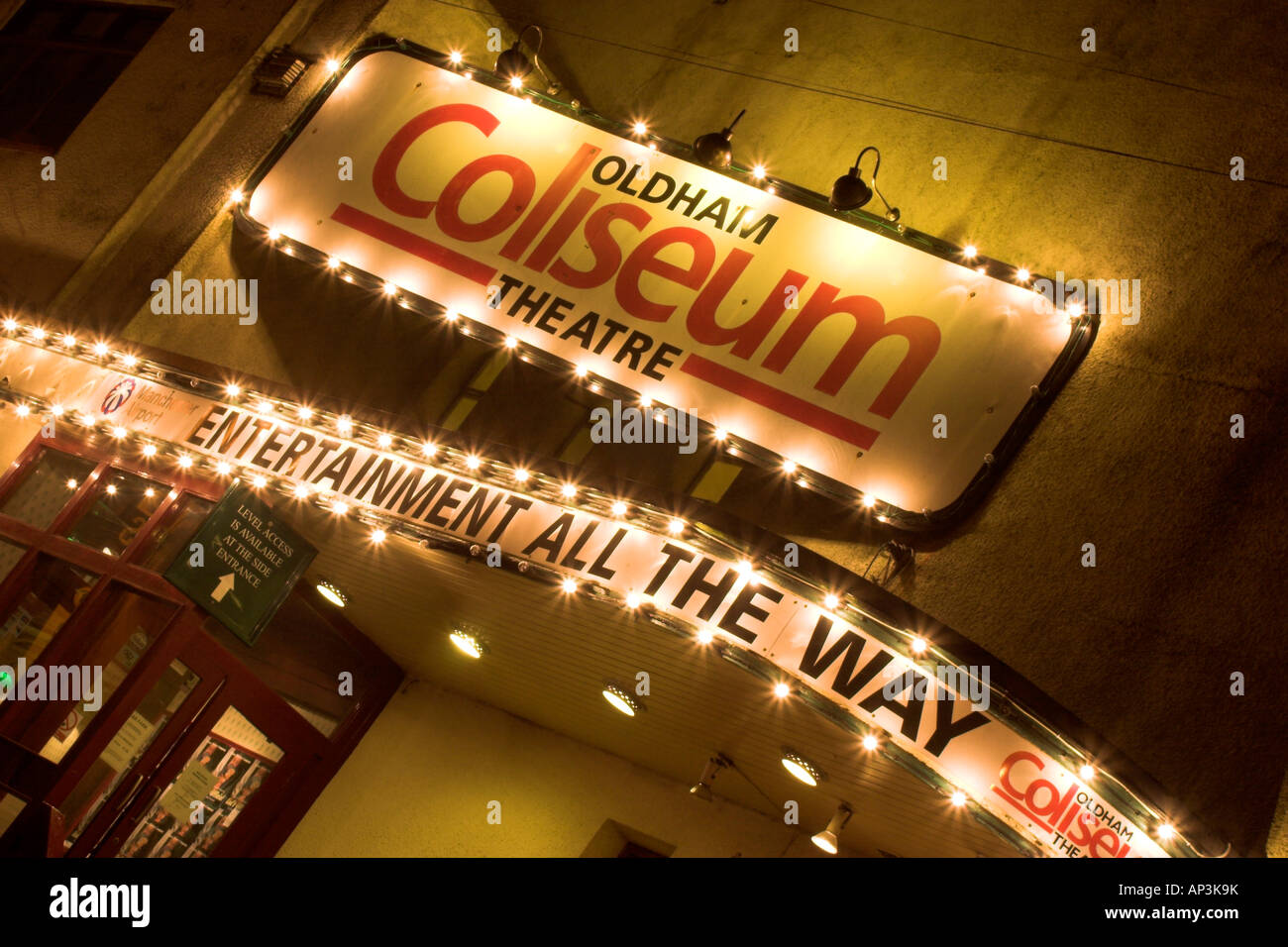Oldham Coliseum at night. Oldham, Greater Manchester, United Kingdom ...