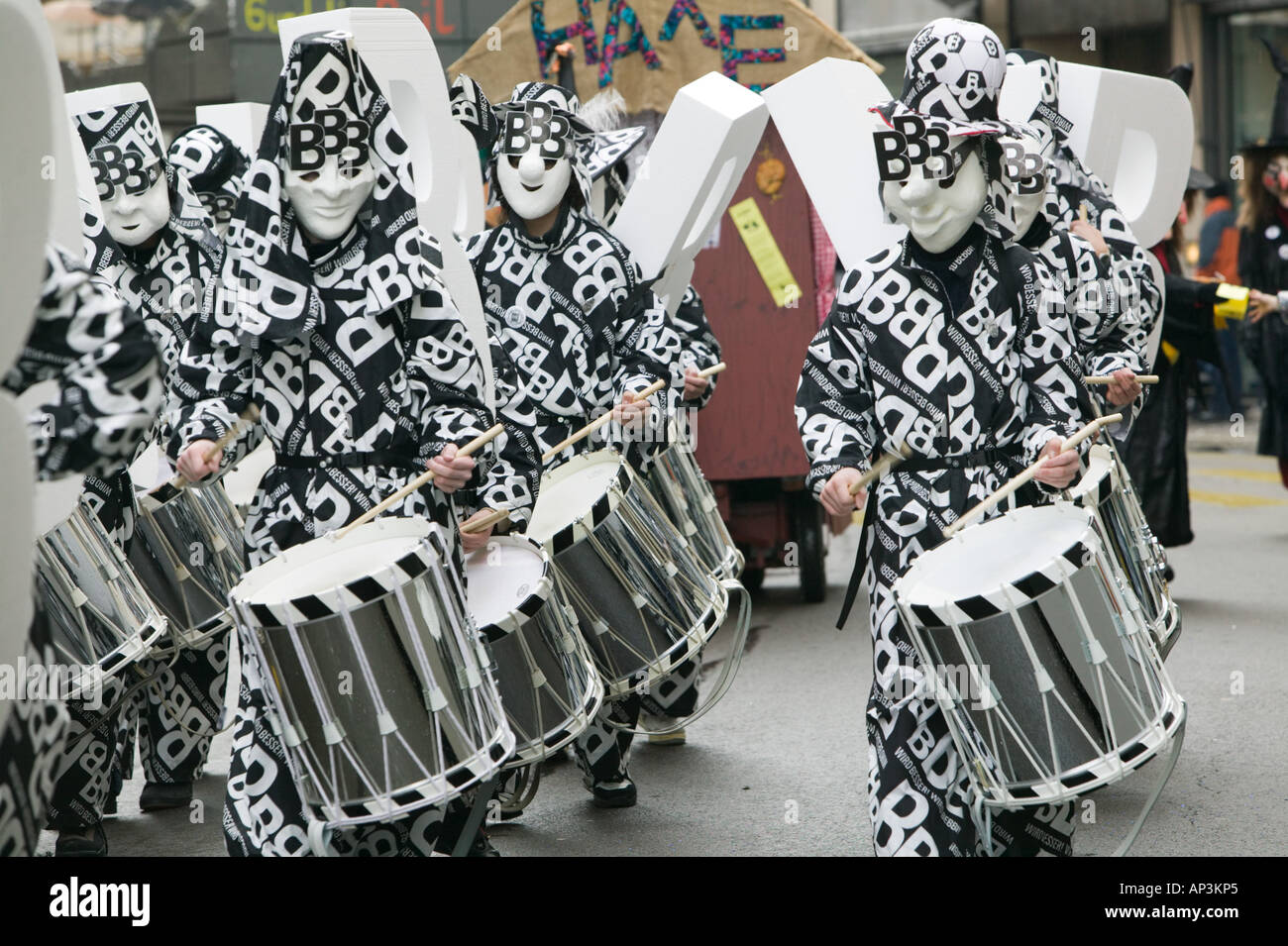 SWITZERLAND, BASEL: Fasnacht Carnival Costumes & Parade Stock Photo - Alamy