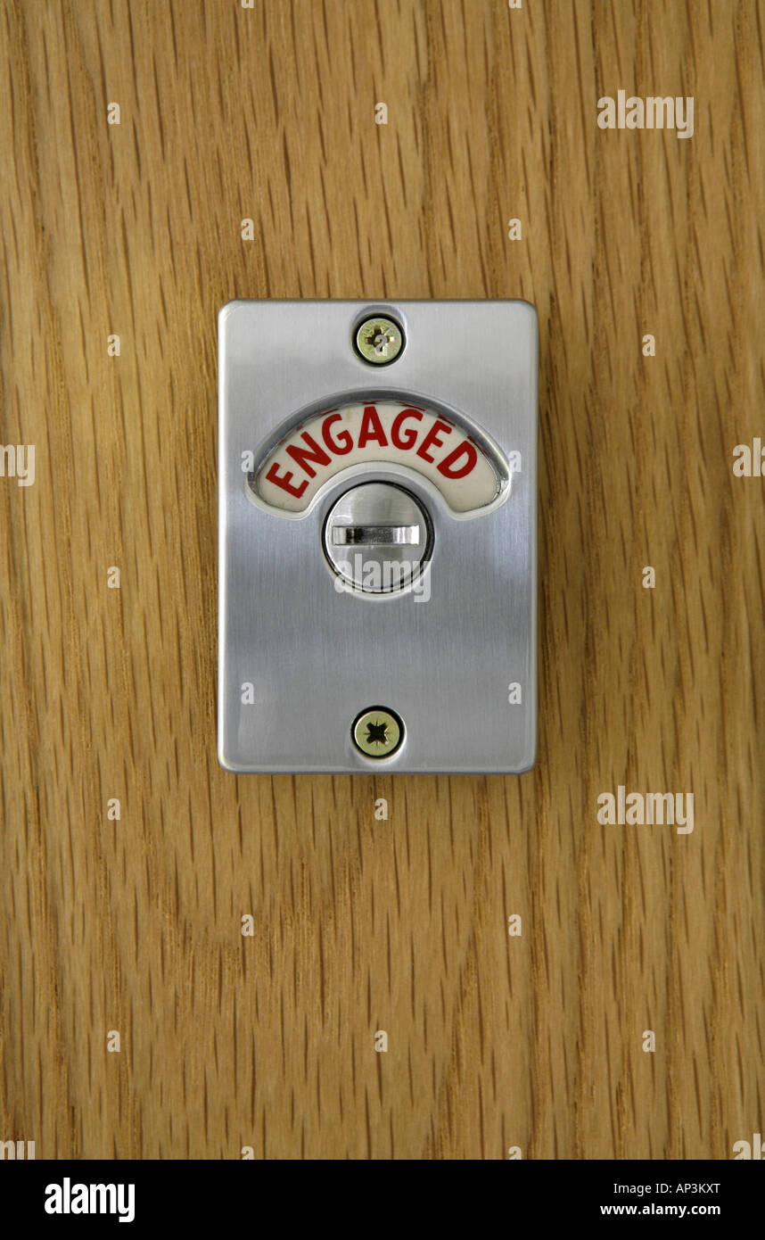 Toilet sign engaged hi-res stock photography and images - Alamy