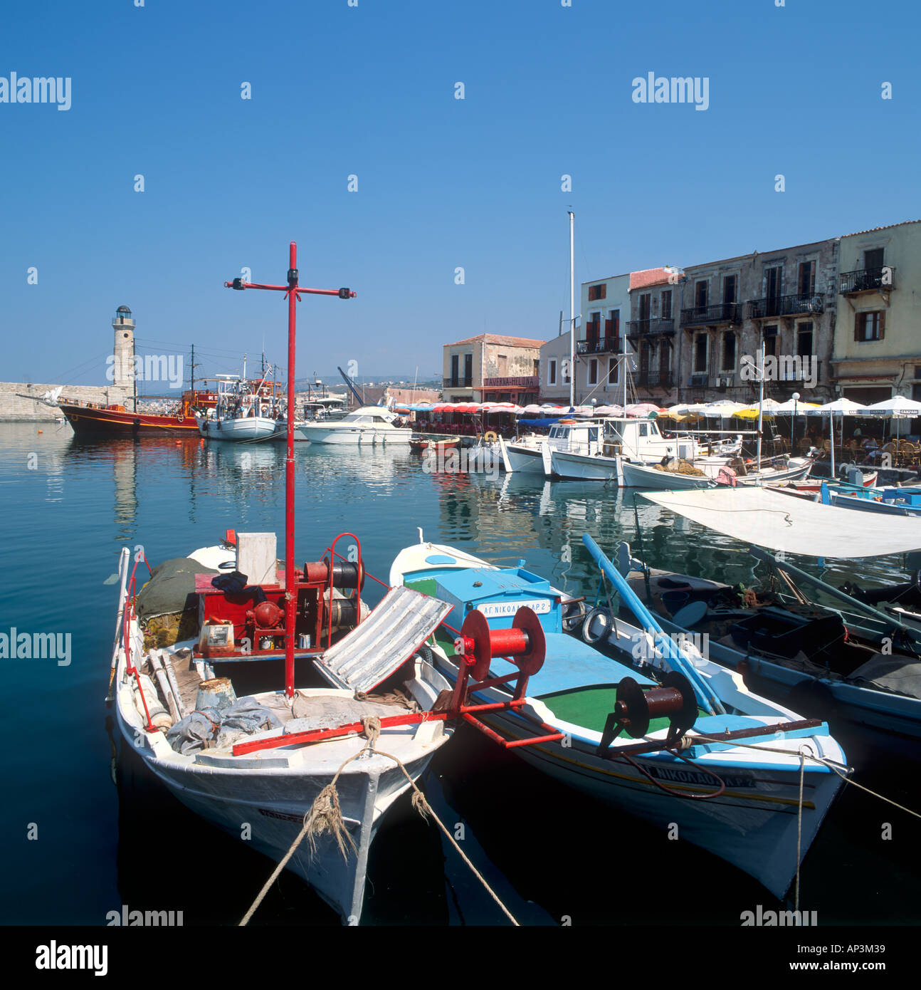 Harbour, Rethymnon, Crete, Greece Stock Photo - Alamy