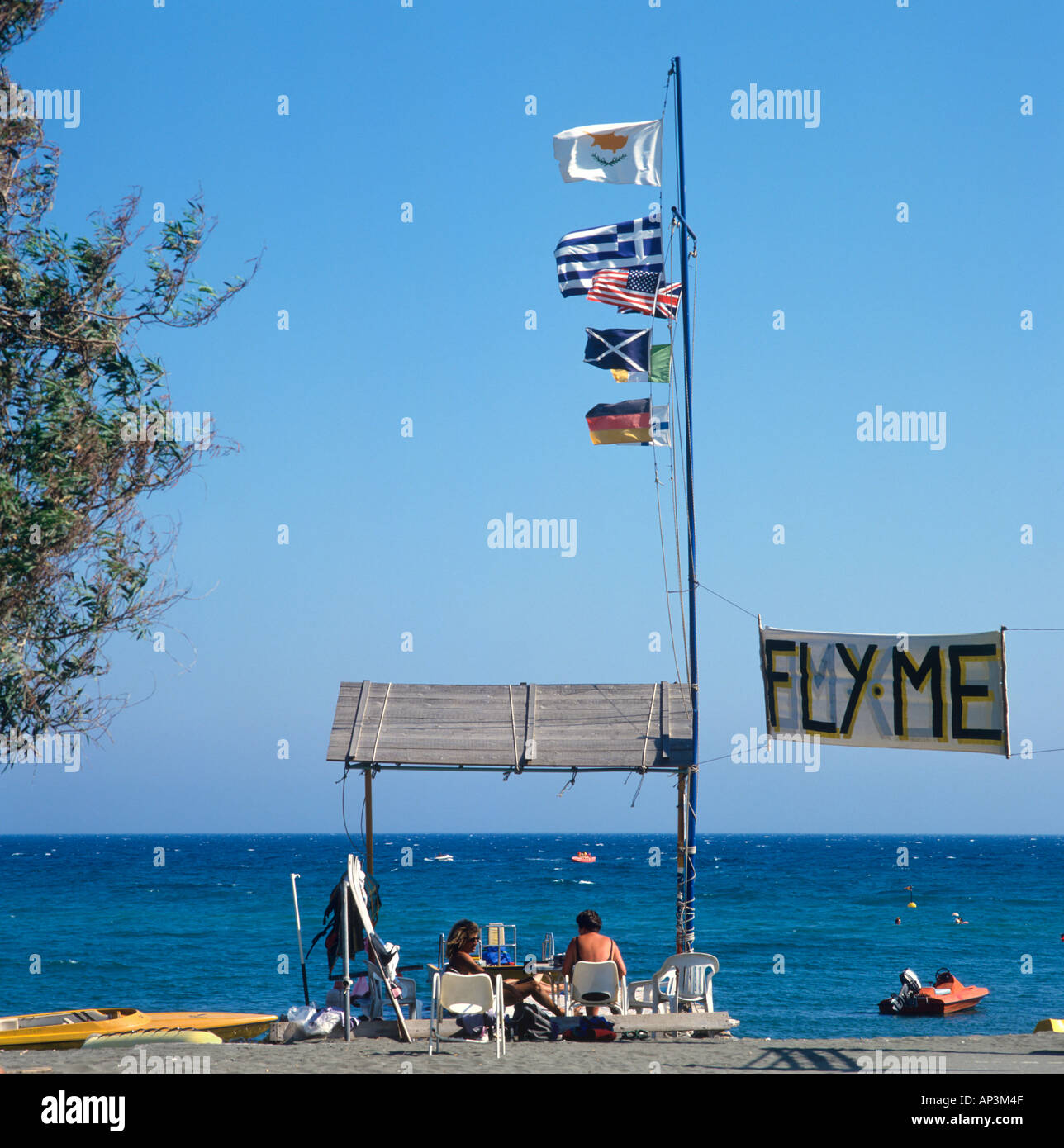 Watersports rental on Dasoudi Beach, Limassol, Cyprus Stock Photo - Alamy