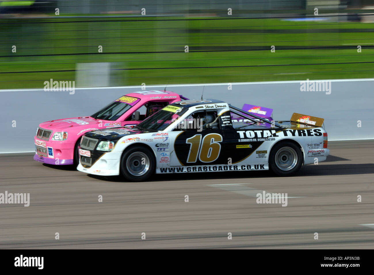 Racing pick up trucks Stock Photo - Alamy