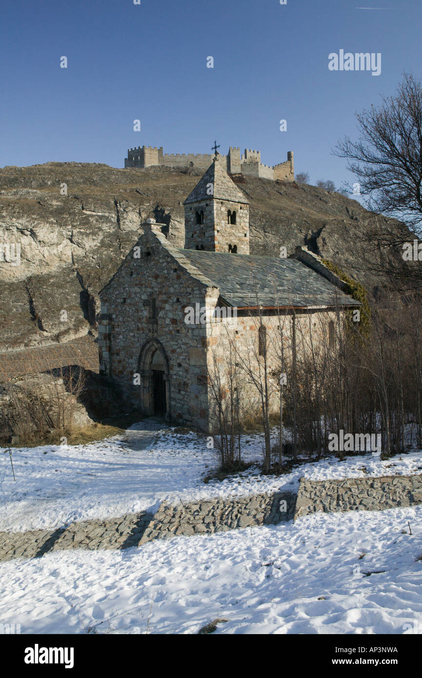 SWITZERLAND, Wallis/Valais, SION: Chateau de Tourbillon Castle & Small ...