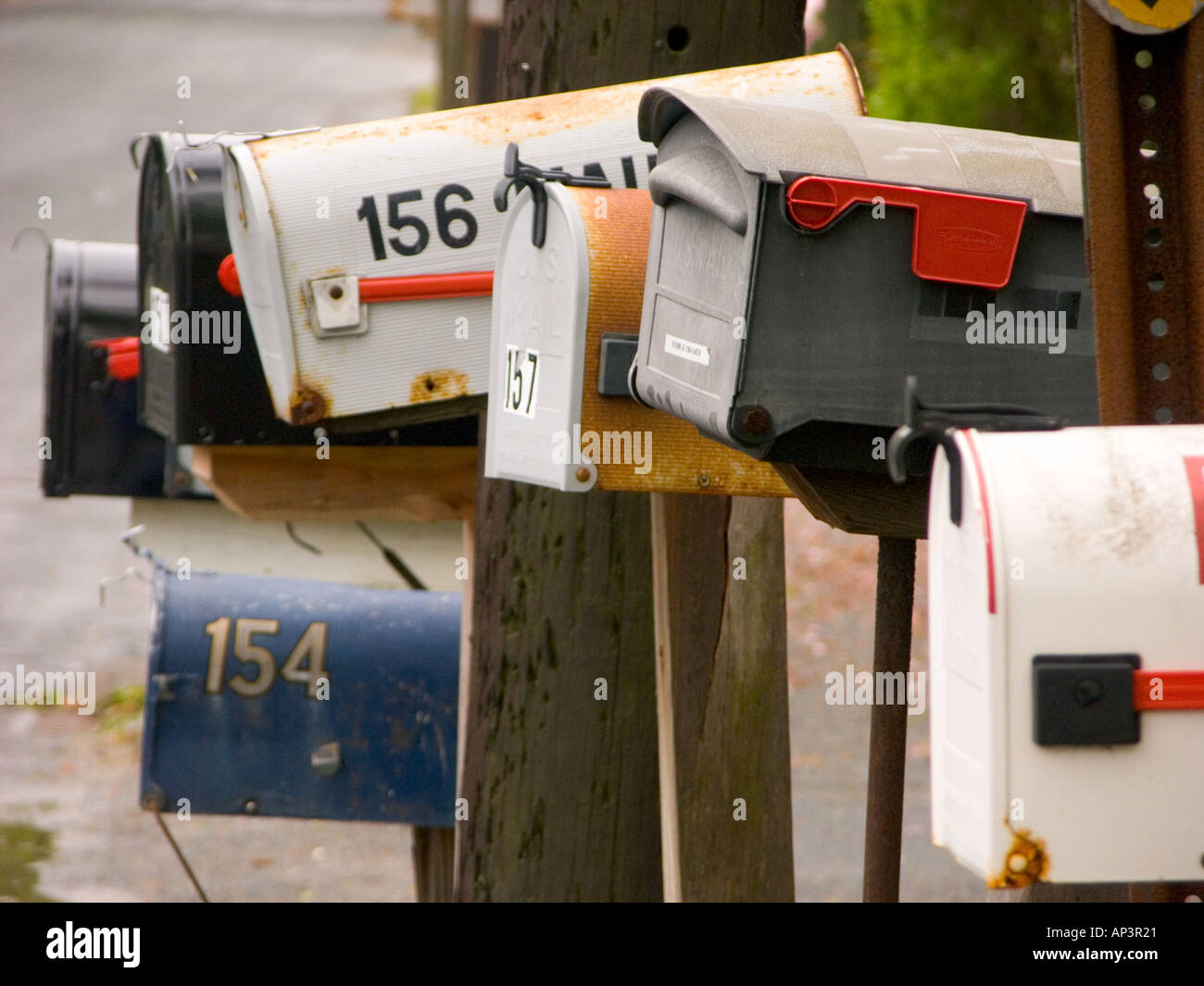 American mailboxes on street Stock Photo - Alamy