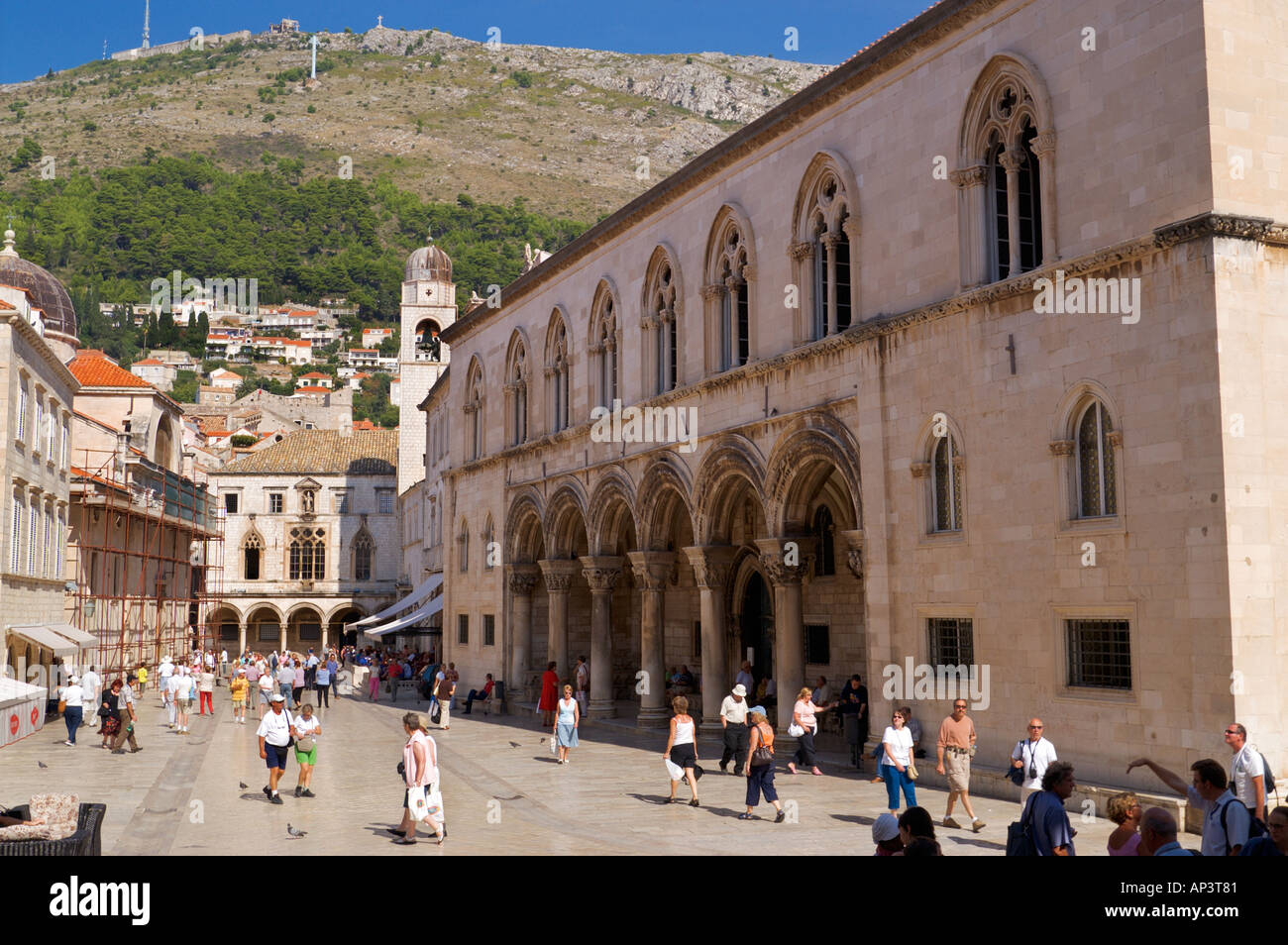 Sponza Palace the Bell Tower and Rectors Palace Dubrovnik Dalmatia ...
