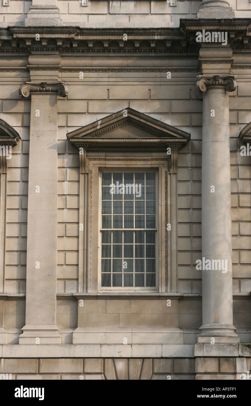 banqueting house on whitehall, showing building facade with stone work ...