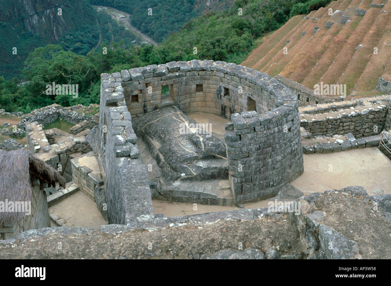 Temple of the Sun Machu Picchu Peru Stock Photo - Alamy