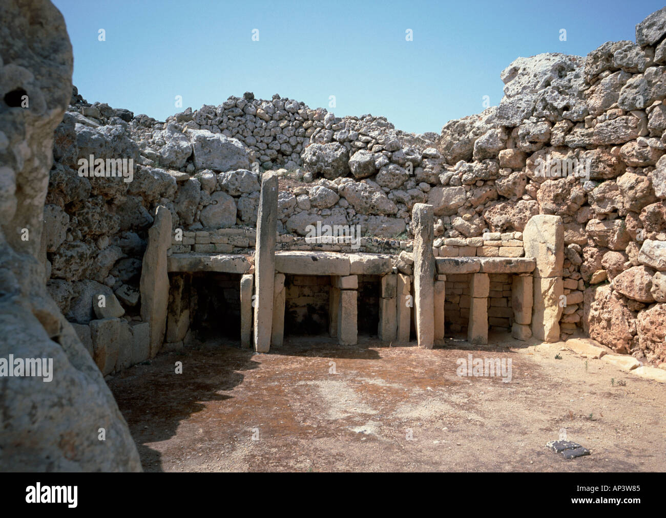 Ggantija Megalithic Temples Gozo Malta Stock Photo - Alamy