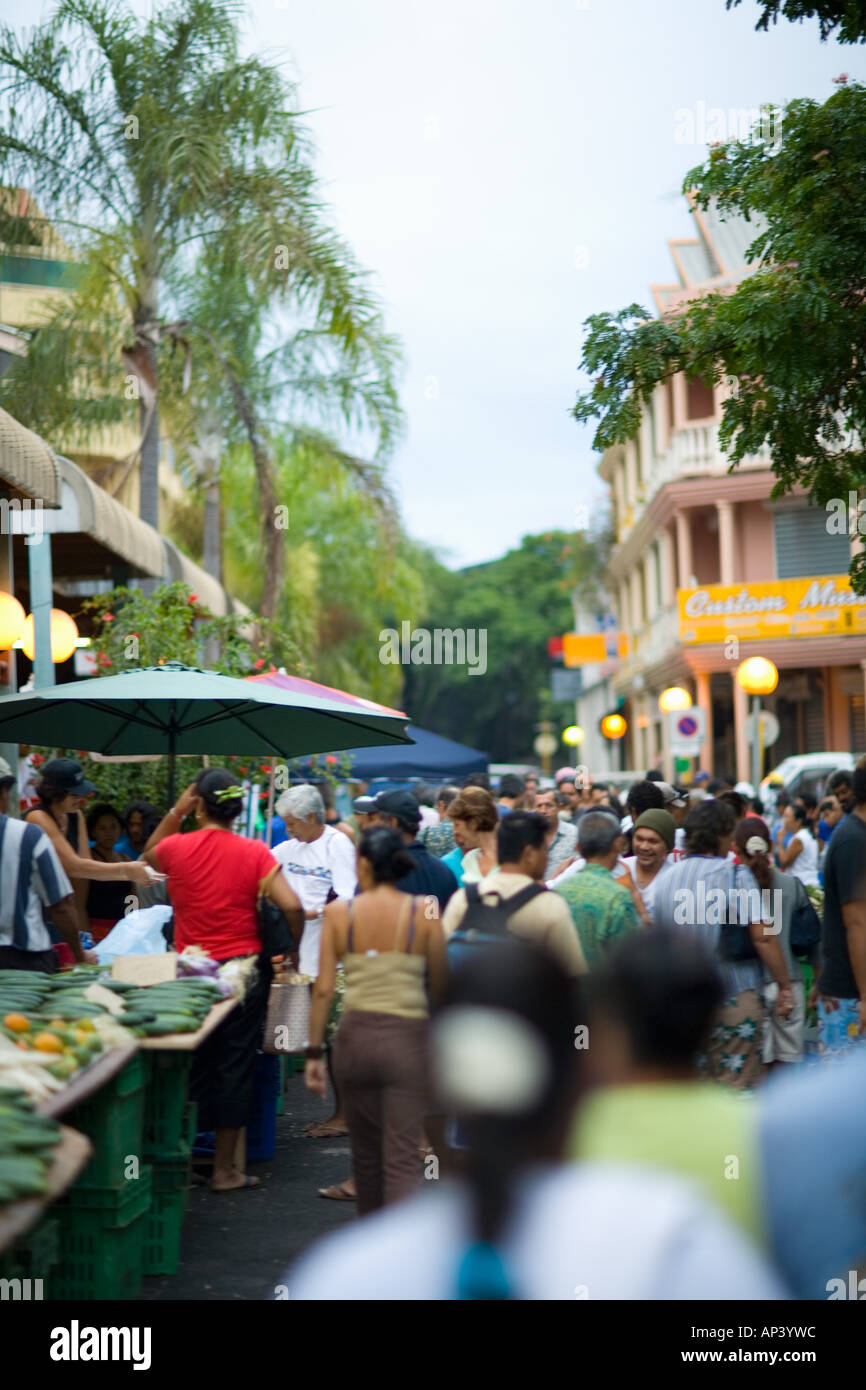 Papeete Public Market, Tahiti Nui, Society Islands, French Polynesia ...