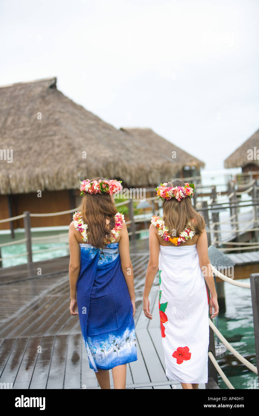Tahitian Girls, Moorea Island, Society Islands, French Polynesia, South ...