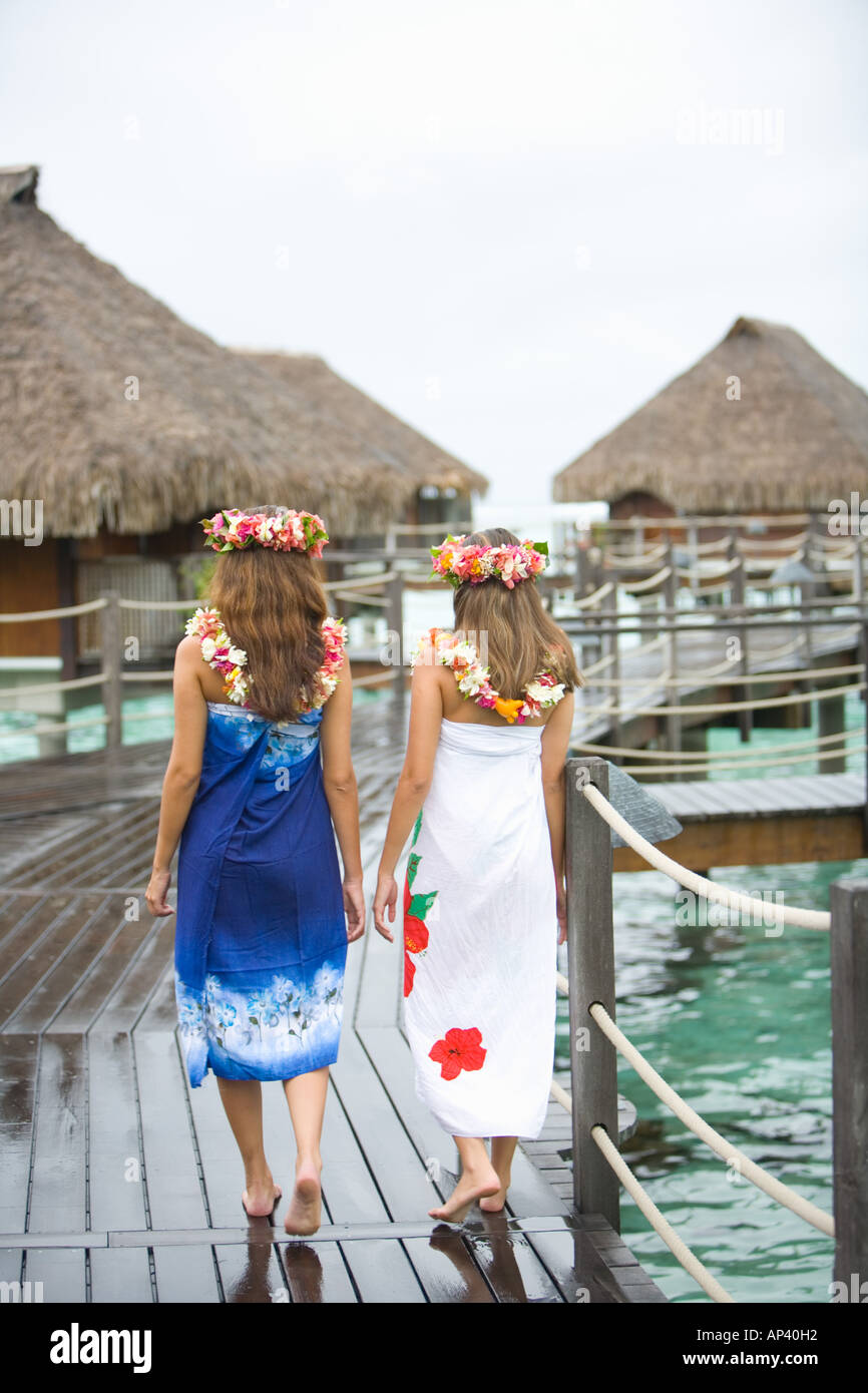 Tahitian Girls, Moorea Island, Society Islands, French Polynesia, South ...