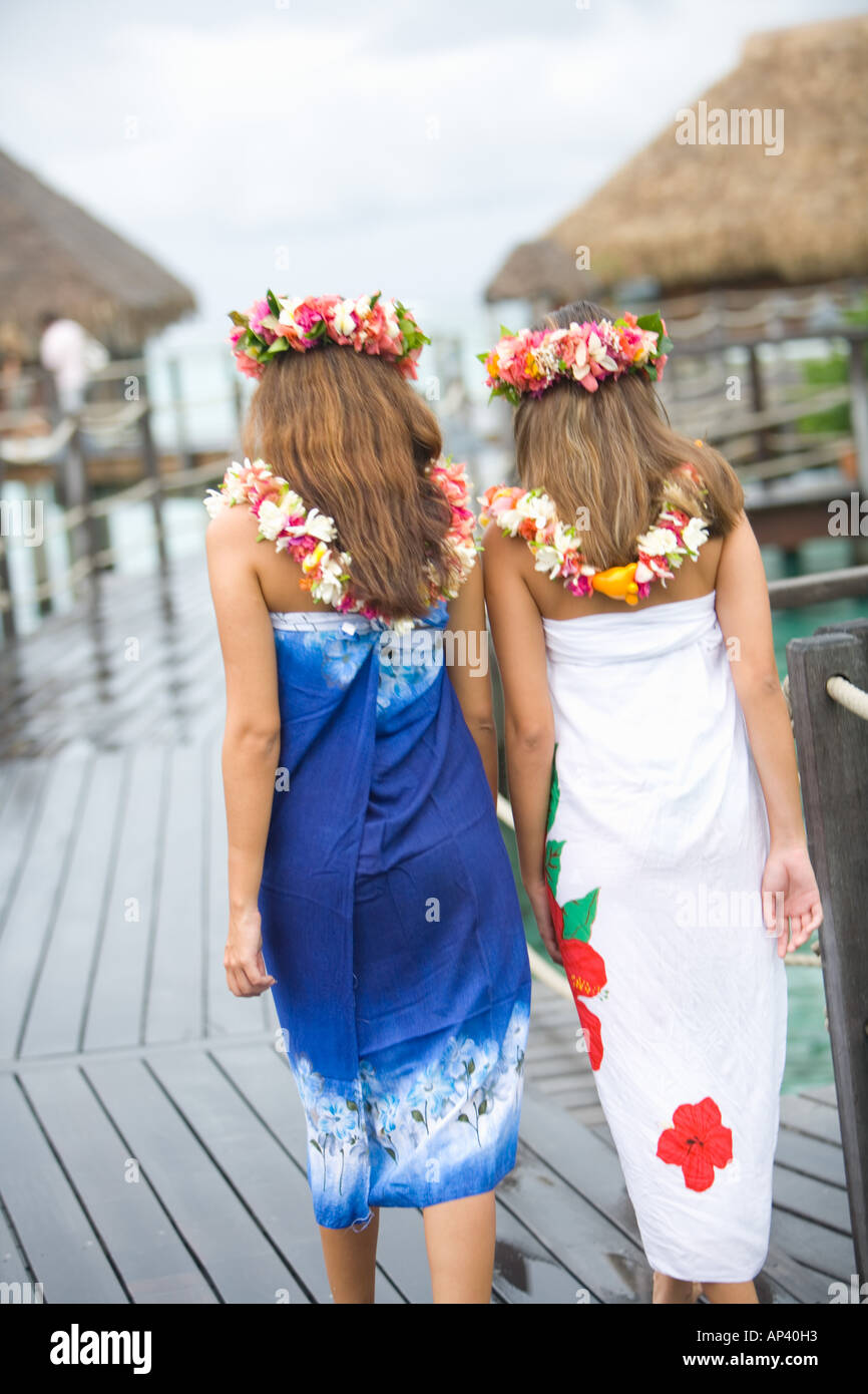 Tahitian Girls, Moorea Island, Society Islands, French Polynesia, South ...