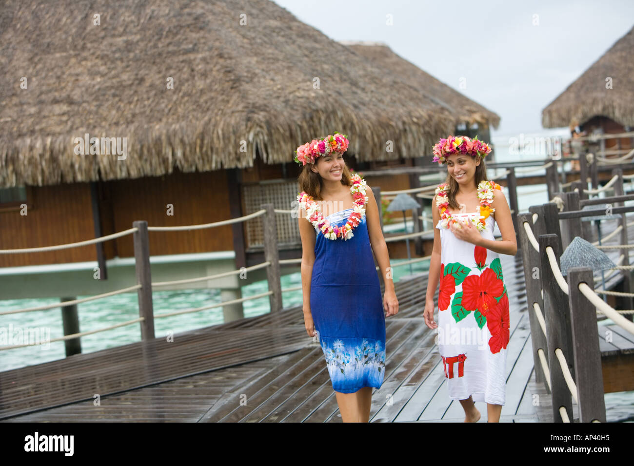 Tahitian Girls, Moorea Island, Society Islands, French Polynesia, South ...
