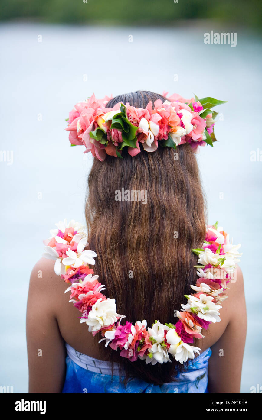 Tahitian Girl, Moorea Island, Society Islands, French Polynesia, South ...