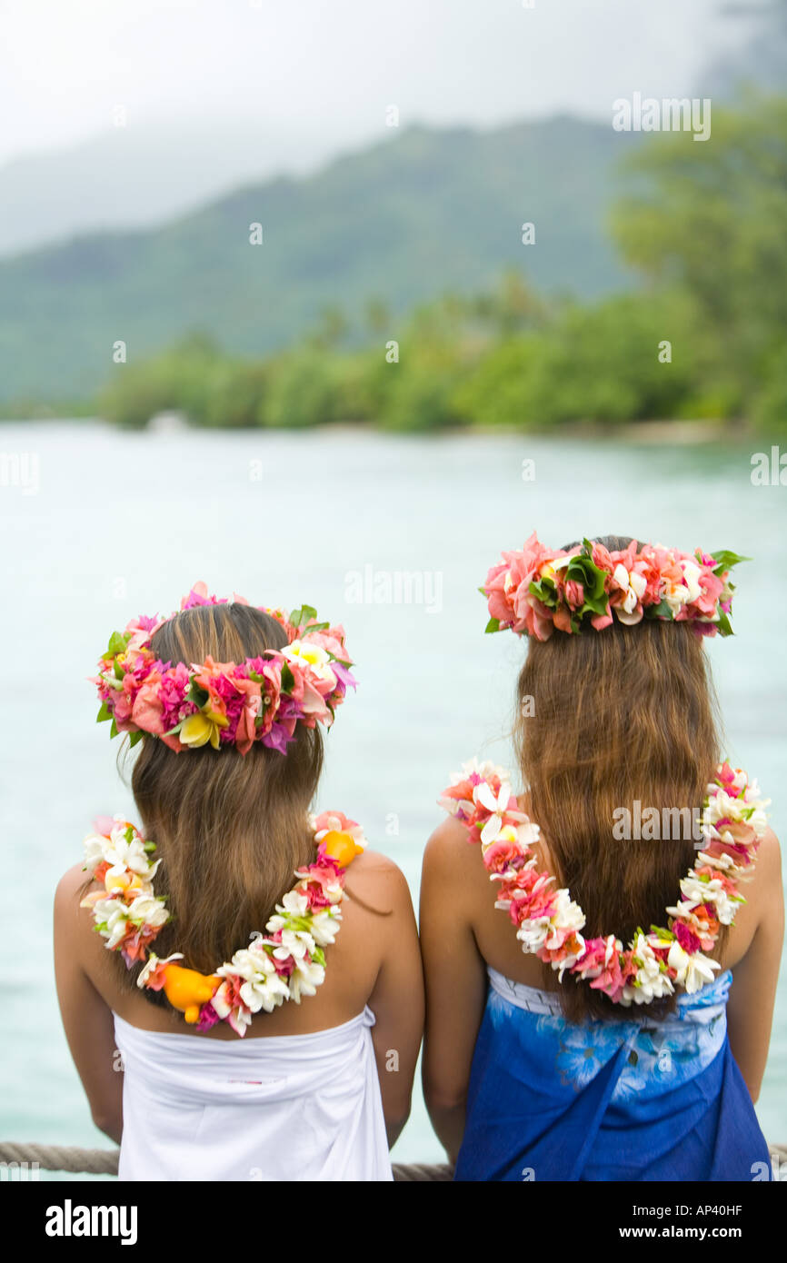 Tahitian Girls, Moorea Island, Society Islands, French Polynesia, South ...