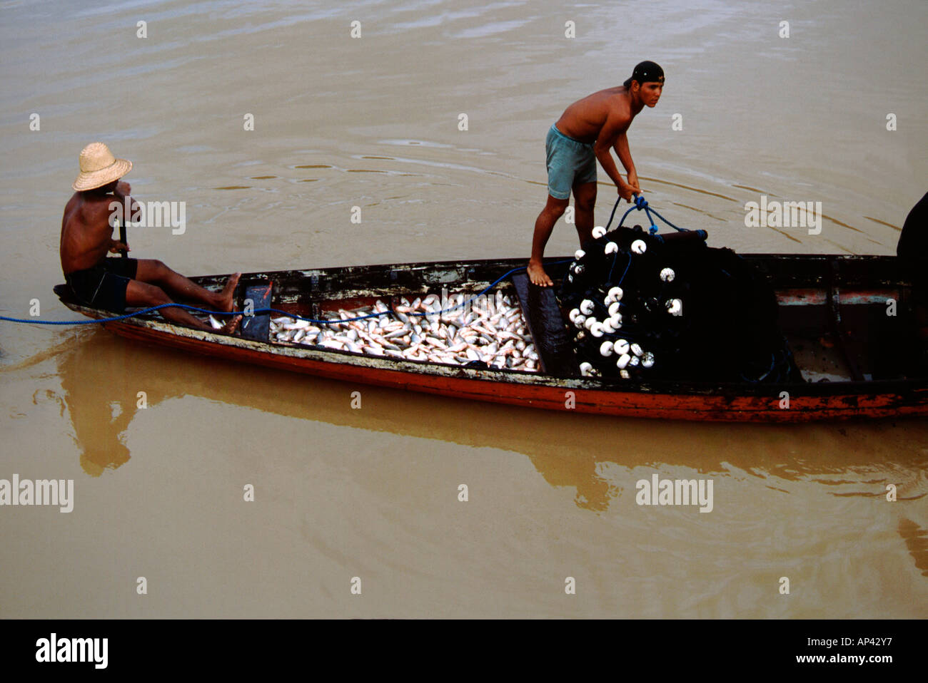 South America, Brazil, Amazon, Amazon River. Everyday life along the ...
