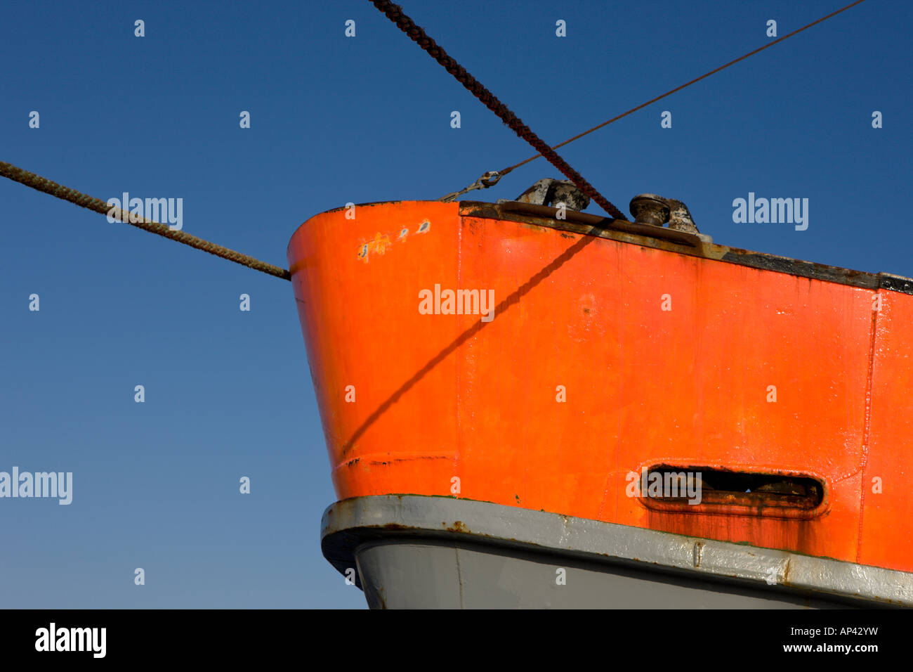 Ships orange hull in harbour hi-res stock photography and images - Alamy